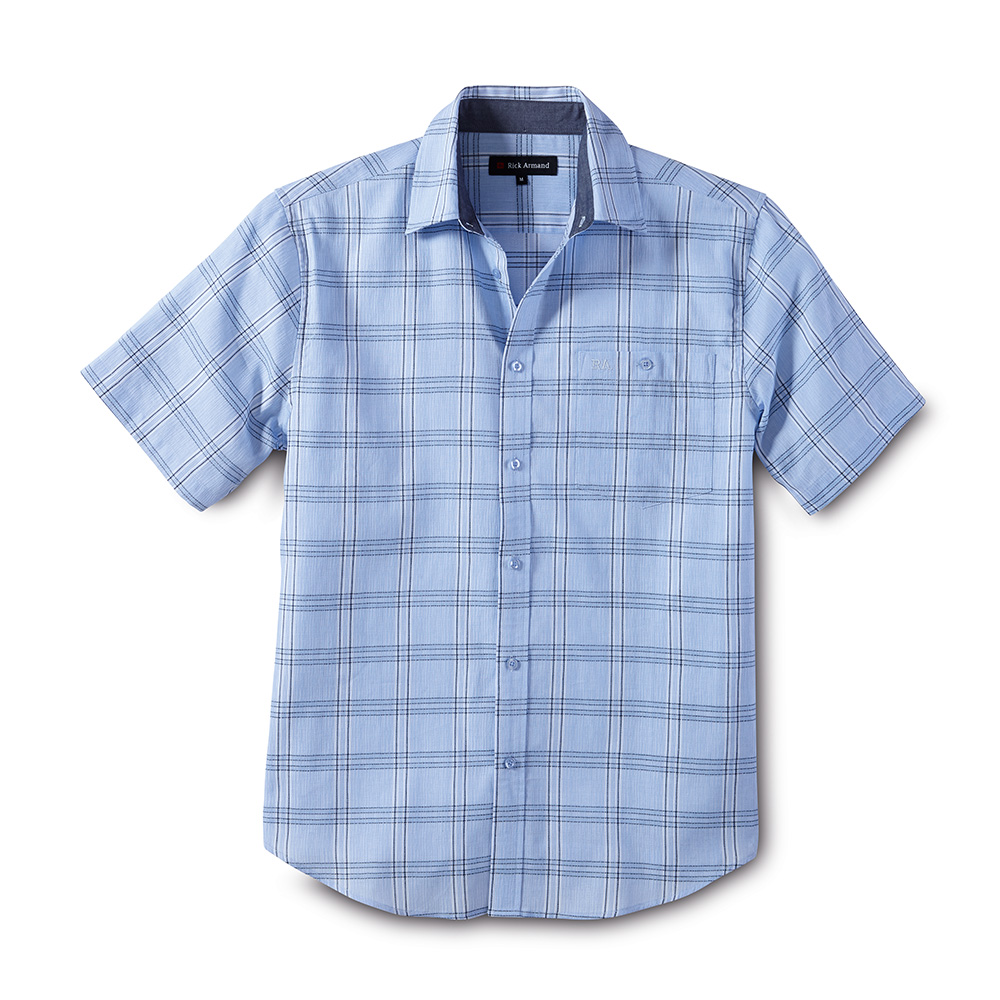 Geruit overhemd met structuur | EUROtops.nl