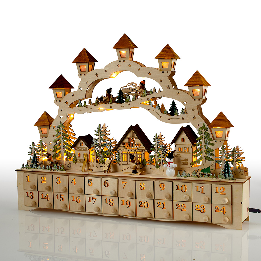 Grote lichtboog met adventskalender | EUROtops.nl
